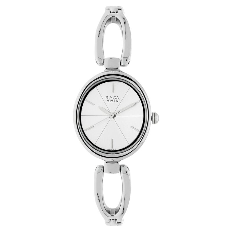 Buy Online Titan Raga Viva Silver Dial Analog Metal Strap Watch for ...