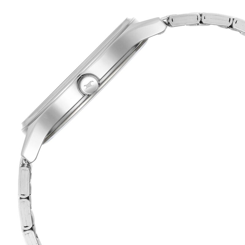 Buy Online Fastrack Stunners Quartz Analog Silver Dial Metal Strap ...