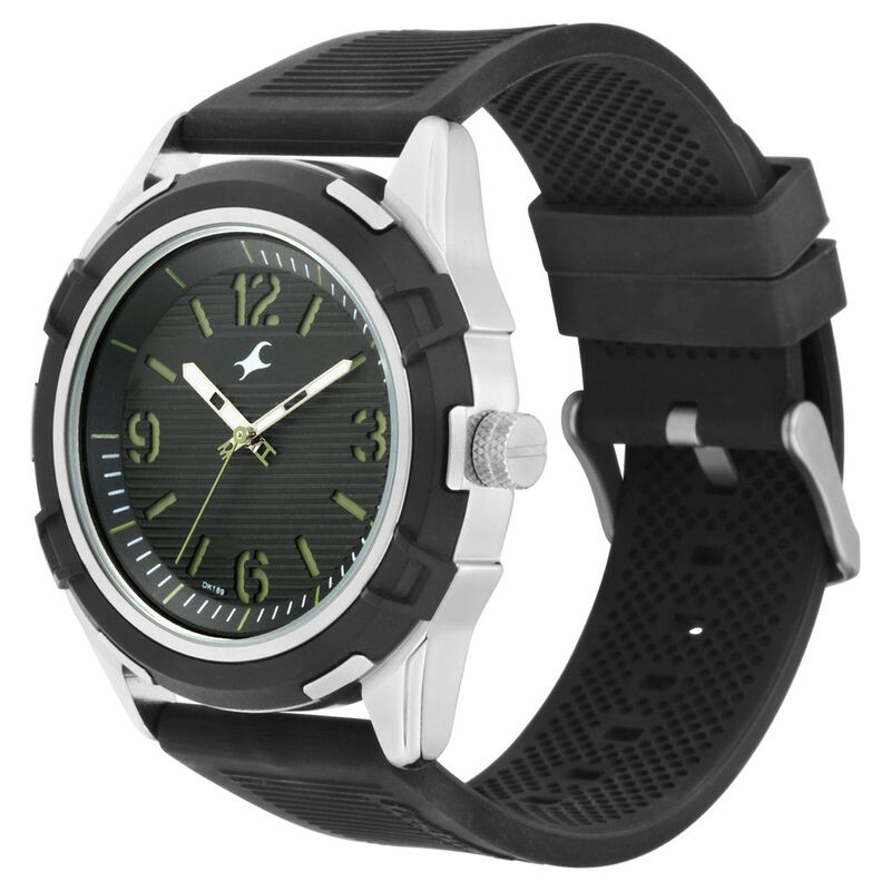 Buy Online Fastrack Fastfit Quartz Analog Black Dial Silicone Strap ...