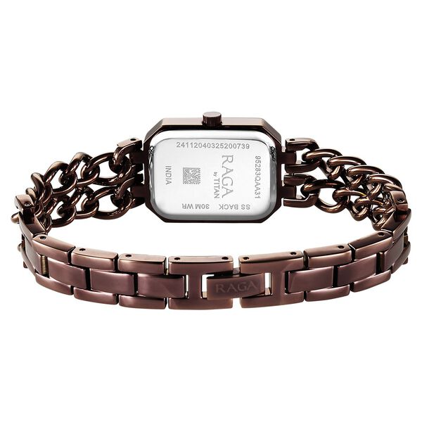 Buy Online Titan Raga Showstopper Quartz Analog Brown Dial Metal Strap ...