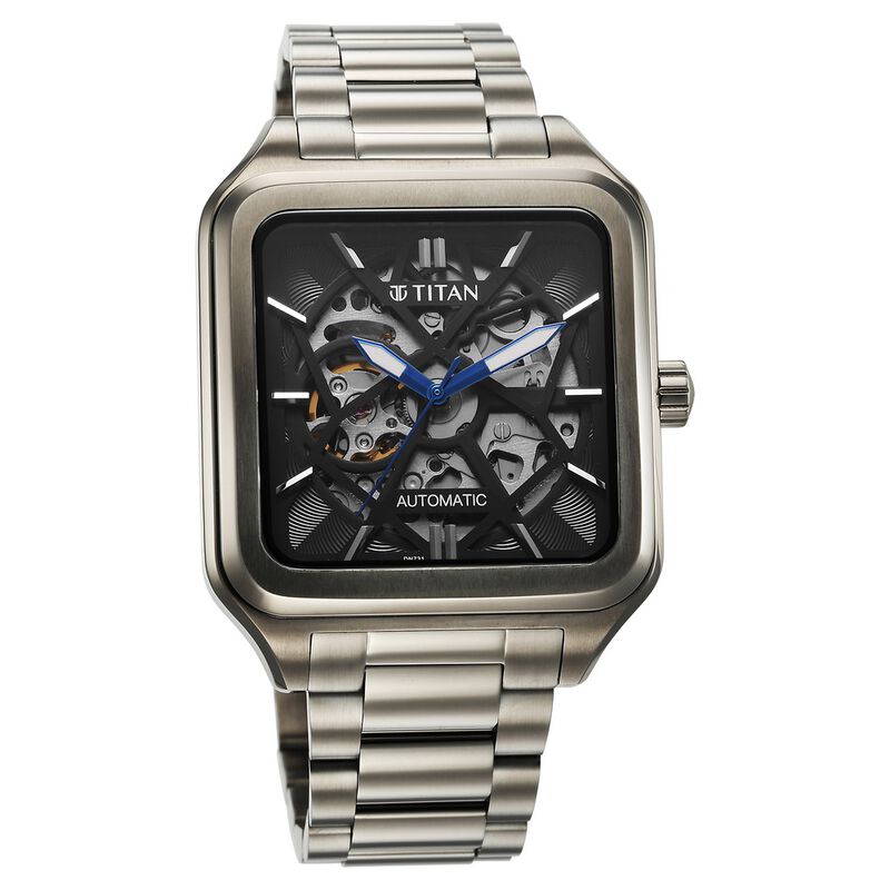 Buy Online Titan Shaped Automatics Anthracite Dial Automatic Stainless ...