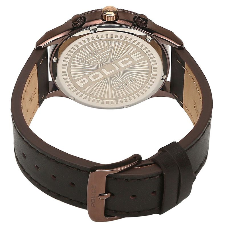 Buy Online Police Brown Dial Leather Strap Watch for Men ...