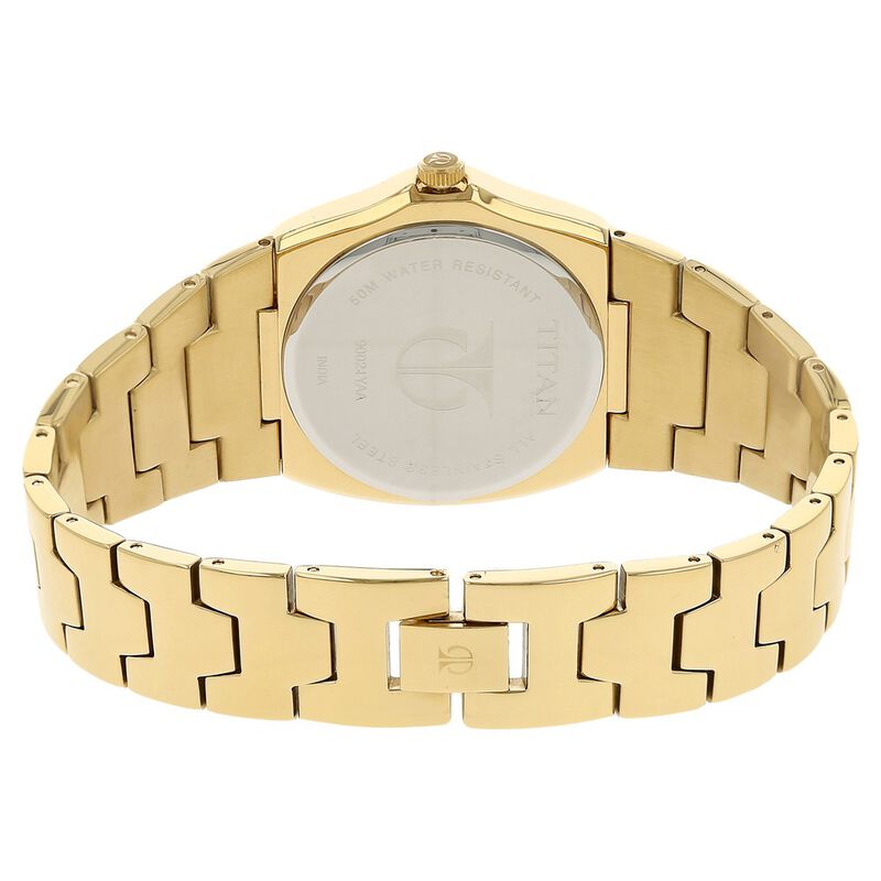 Buy Online Titan Analog with Date White Dial Stainless Steel Strap ...