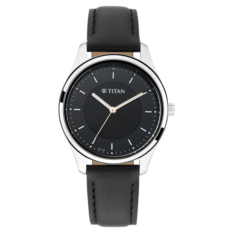 Buy Online Titan Workwear Black Dial Women Watch With Leather Strap ...