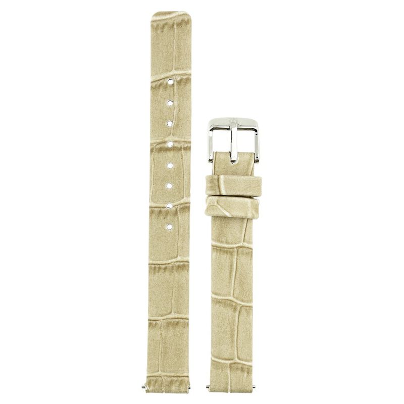 Buy Online 10 mm Off White Genuine Leather Strap for Women ...