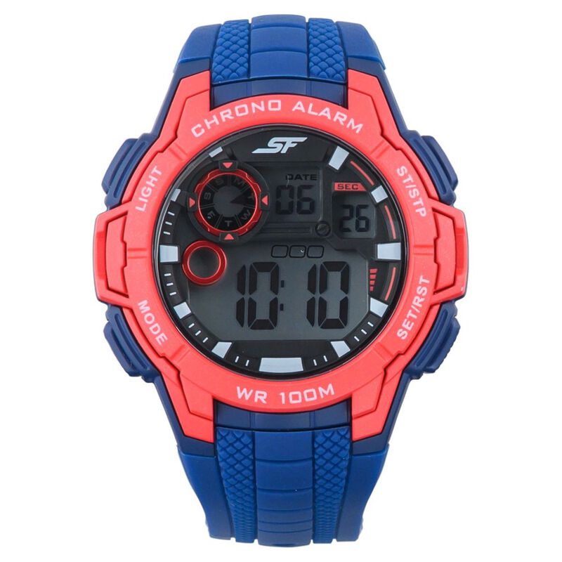Buy Online SF Digital Dial Silicone Strap Watch for Men - 77097pp01 | Titan