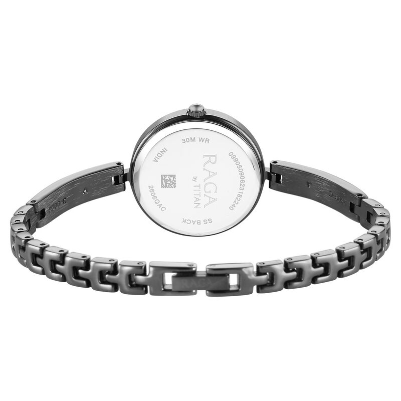 Buy Online Titan Raga Viva Quartz Analog Black Dial Grey Metal Strap ...