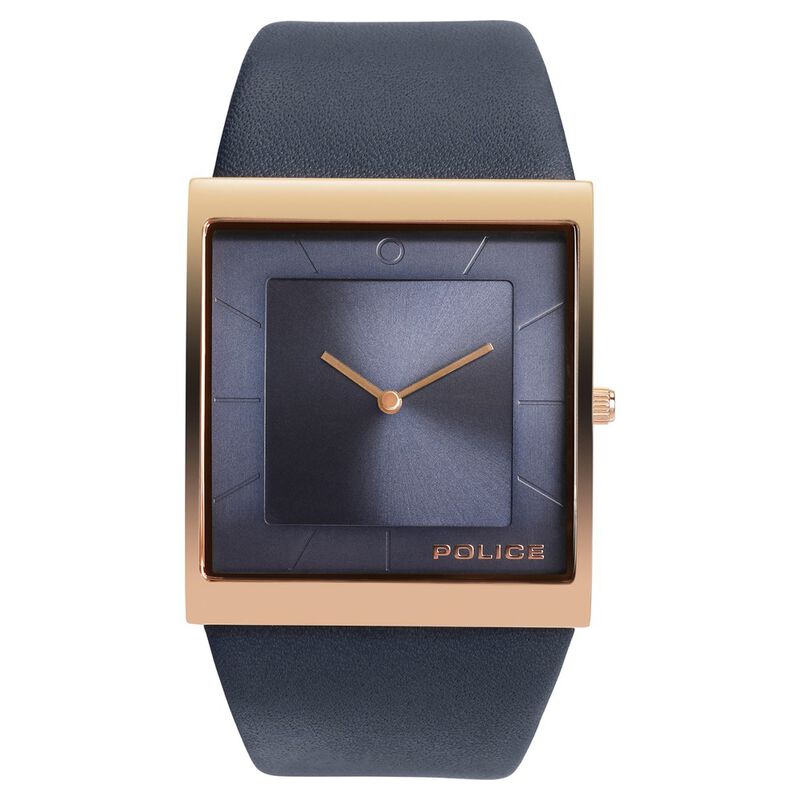 Buy Online Police Quartz Analog Blue Dial Leather Strap Watch for Men ...