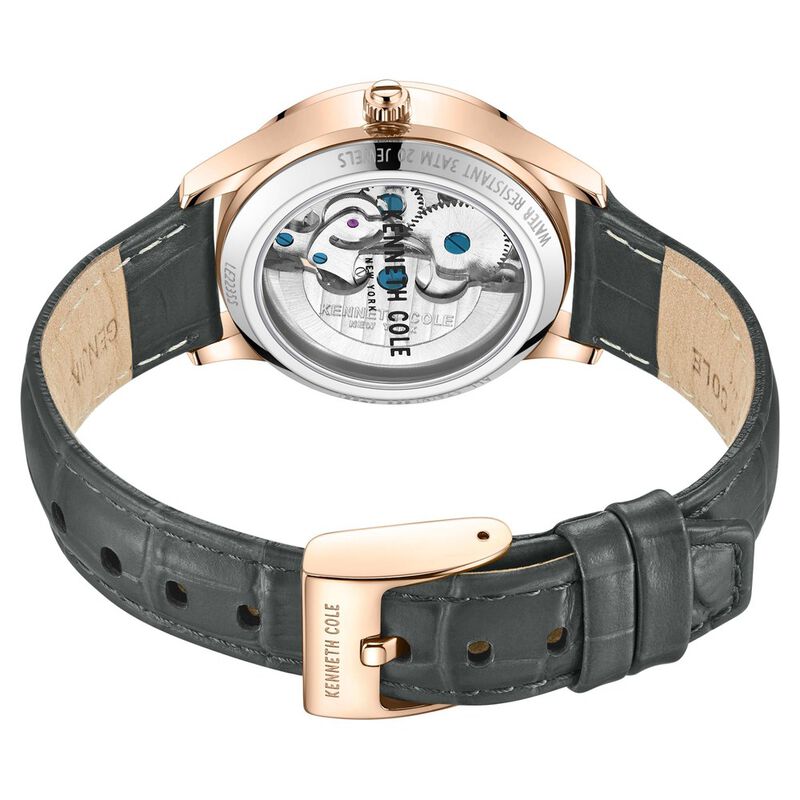 Buy Online Kenneth Cole Automatic Black Dial Leather Strap Watch for ...