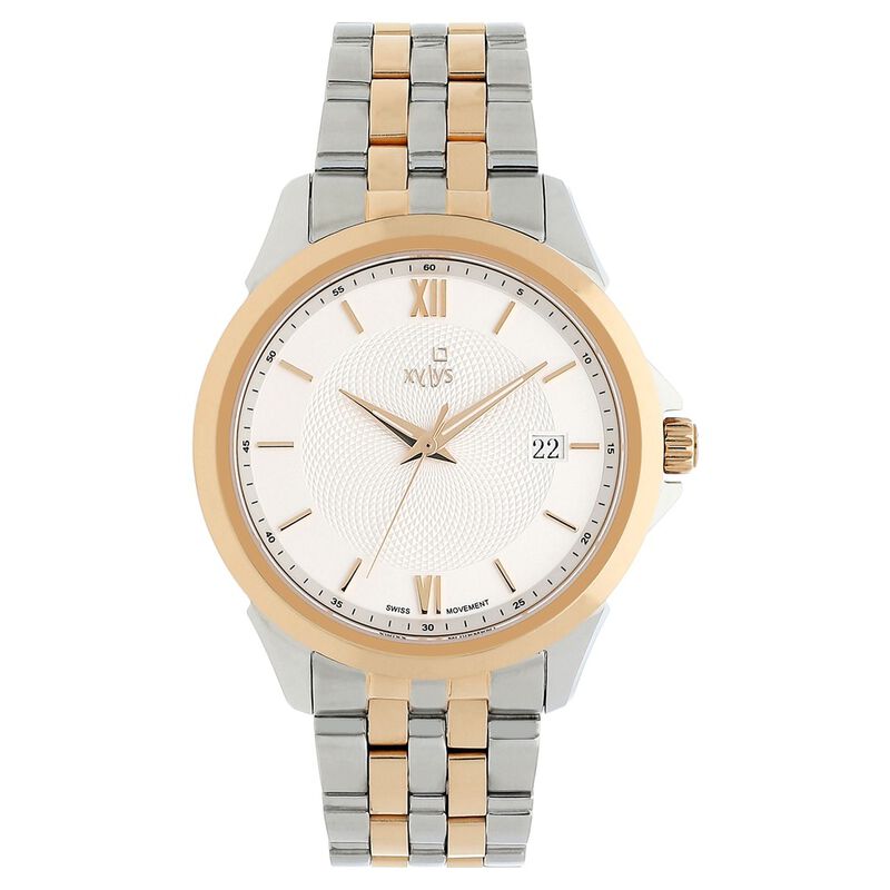 Buy Online Xylys Swiss Analog with Date Two Toned Stainless Steel Strap ...