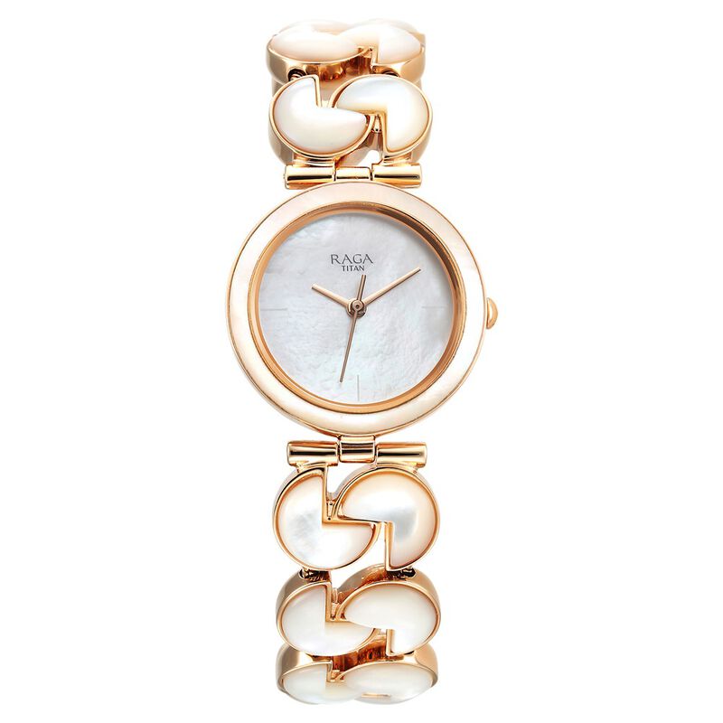 Buy Online Titan Raga Power Pearls Quartz Analog Mother Of Pearl Dial ...