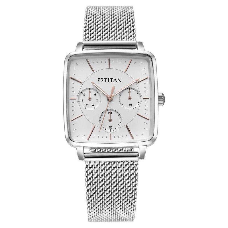 Buy Online Titan Avant Garde Silver Dial Quartz Multifunction Stainless ...