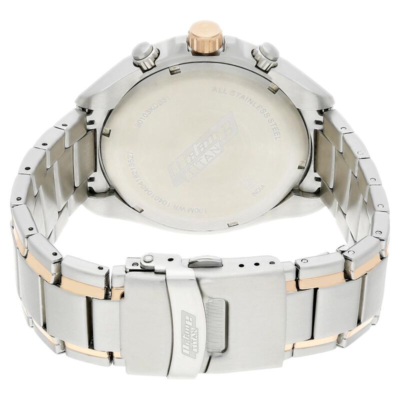 Buy Online Titan Octane White Dial Chrono Stainless Strap watch for Men ...