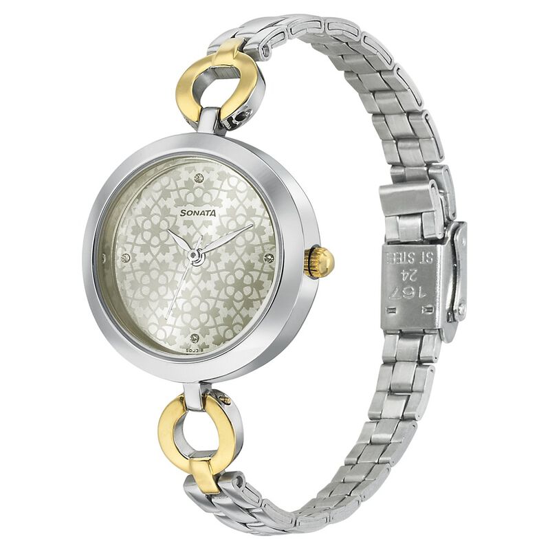Buy Online Sonata Wedding Champagne Dial Women Watch With Stainless ...