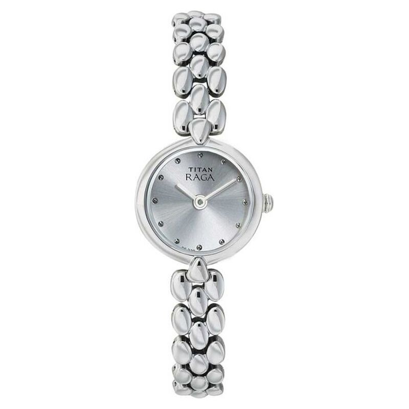 Buy Online Titan Raga Silver Dial Women Watch With Metal Strap ...