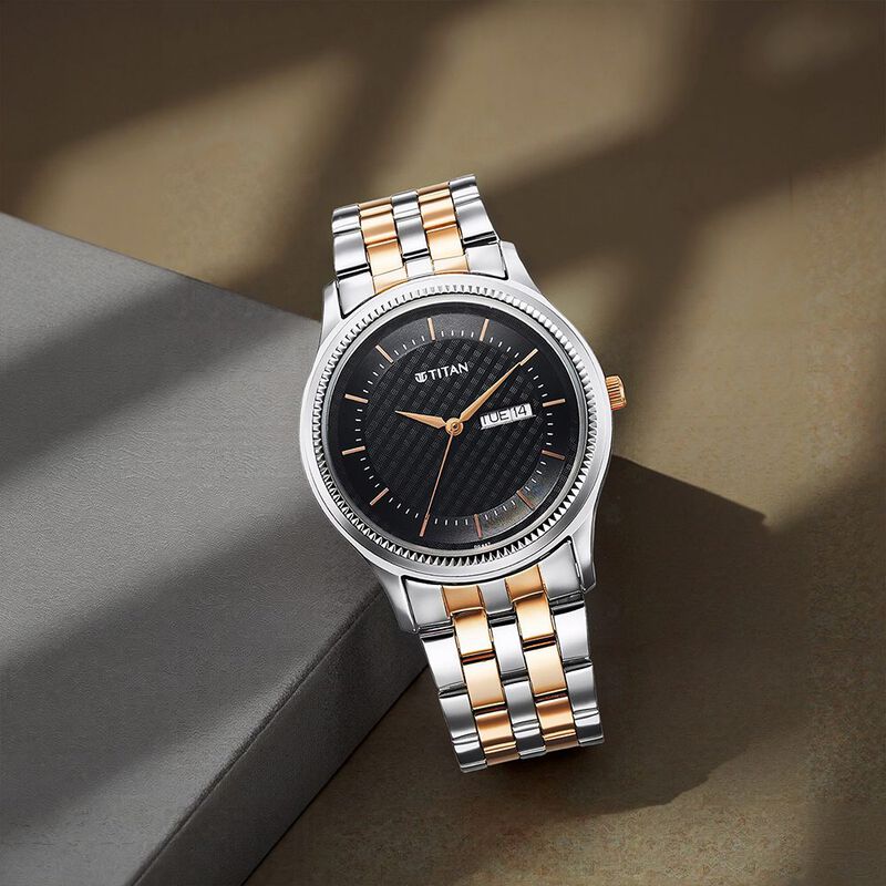 Buy Online Titan Karishma Quartz Analog with Day and Date Blue Dial ...