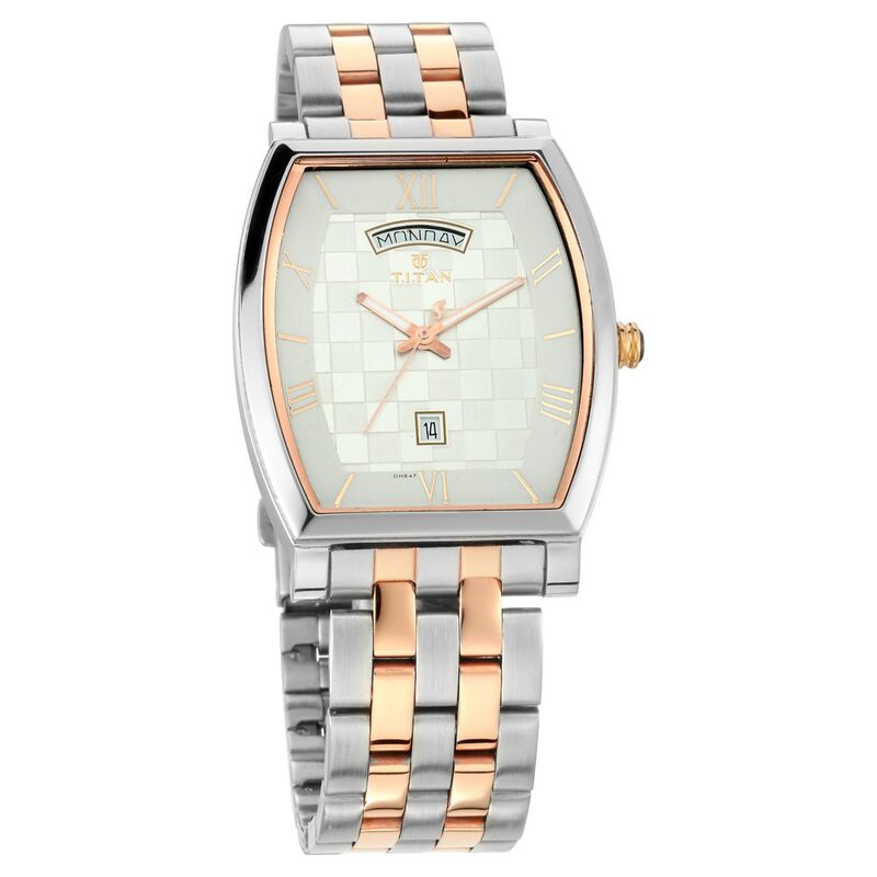 Buy Online Titan Grandmaster Silver Dial Analog with Day and Date ...
