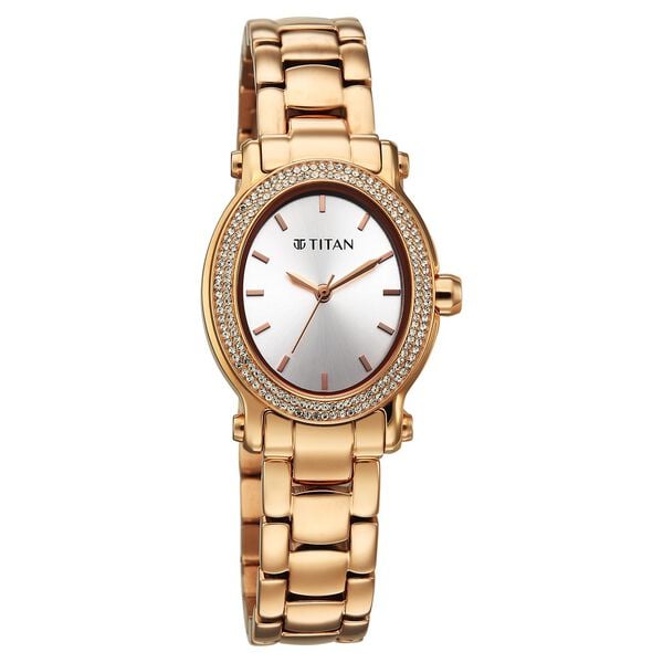 Buy Online Titan Glamour Quartz Analog Silver Dial Stainless Steel ...