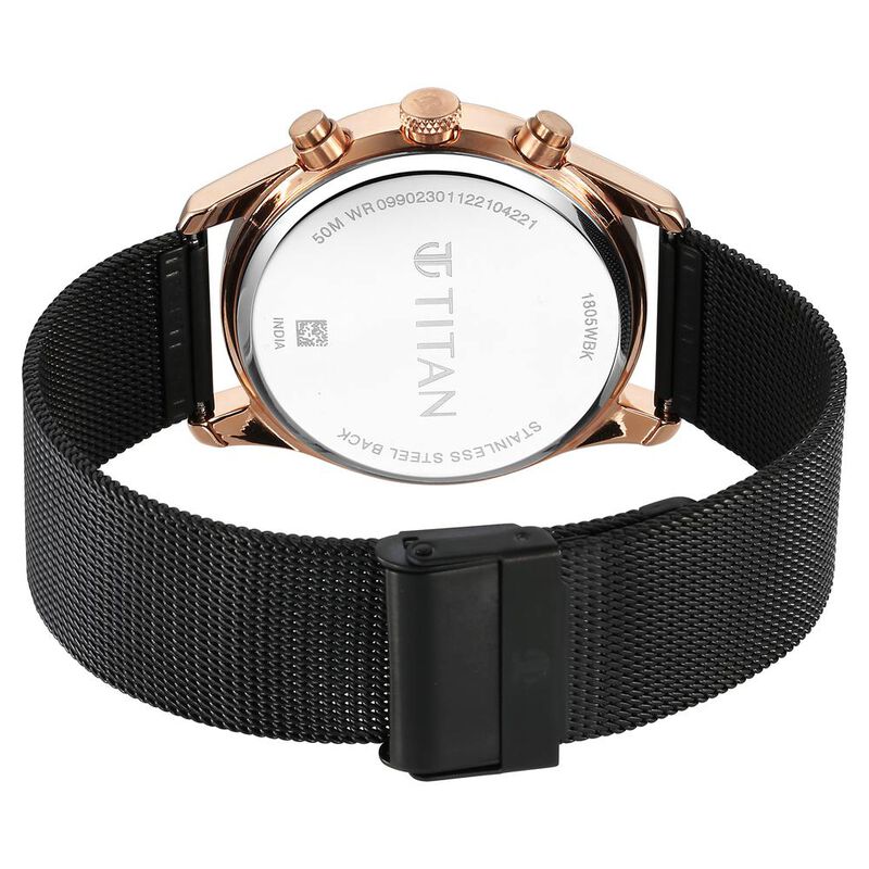 Buy Online Titan Noir Anthracite Dial Analog Stainless Steel Strap ...