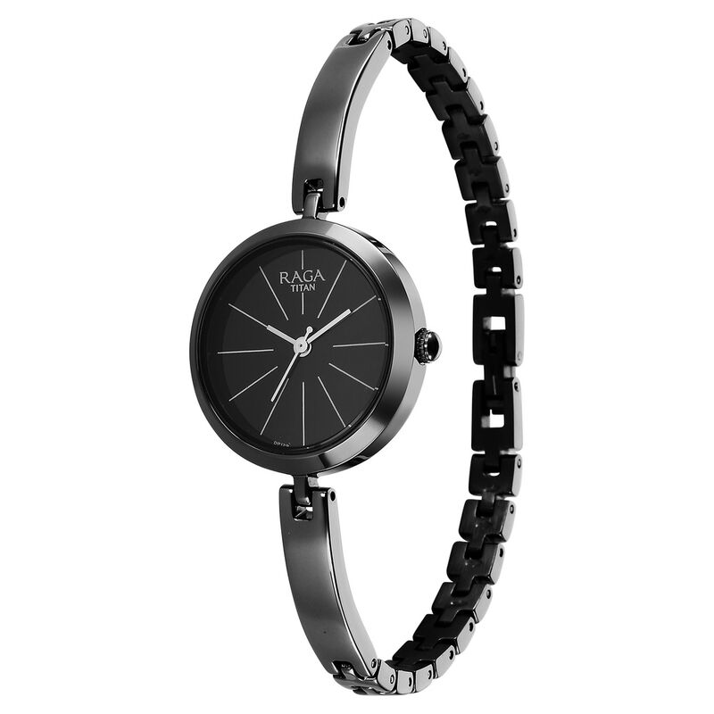 Buy Online Titan Raga Viva Quartz Analog Black Dial Grey Metal Strap ...