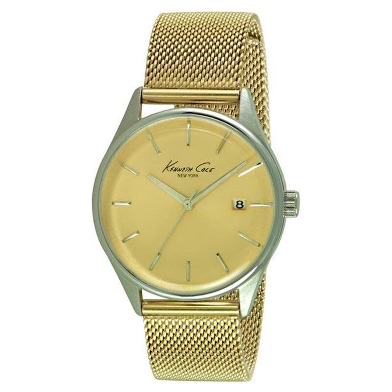 Buy Online Kenneth Cole Quartz Analog Golden Dial Watch for Women ...