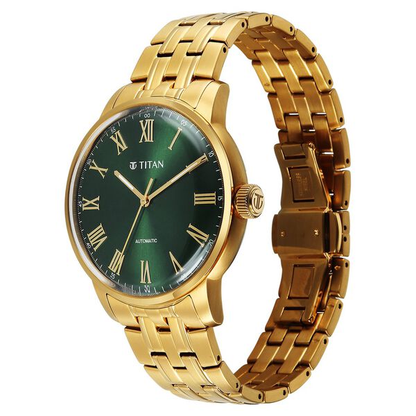 Buy Online Titan Aurelian Concealed Automatic Analog with Green Dial ...