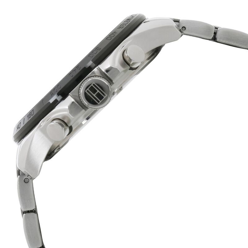 Buy Online Tommy Hilfiger Quartz Multifunction Black Dial Metal Strap ...