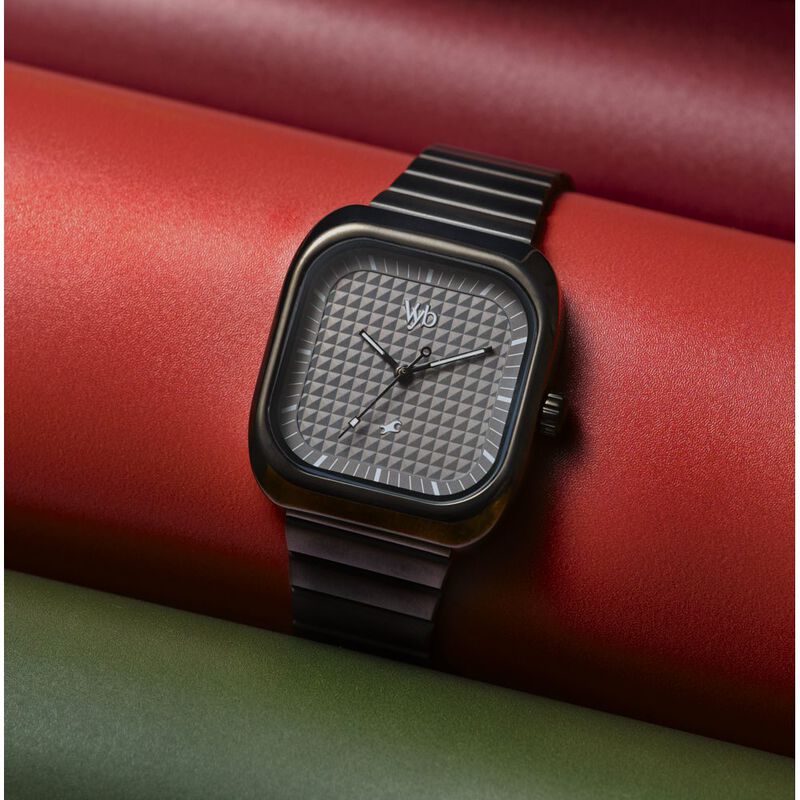 Buy Online Fastrack Vyb Maverick Quartz Analog Grey Dial Grey Metal ...