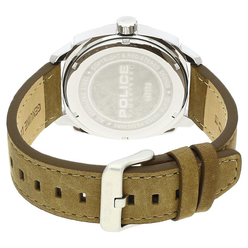 Buy Online Police Quartz Multifunction Black Dial Leather Strap Watch ...