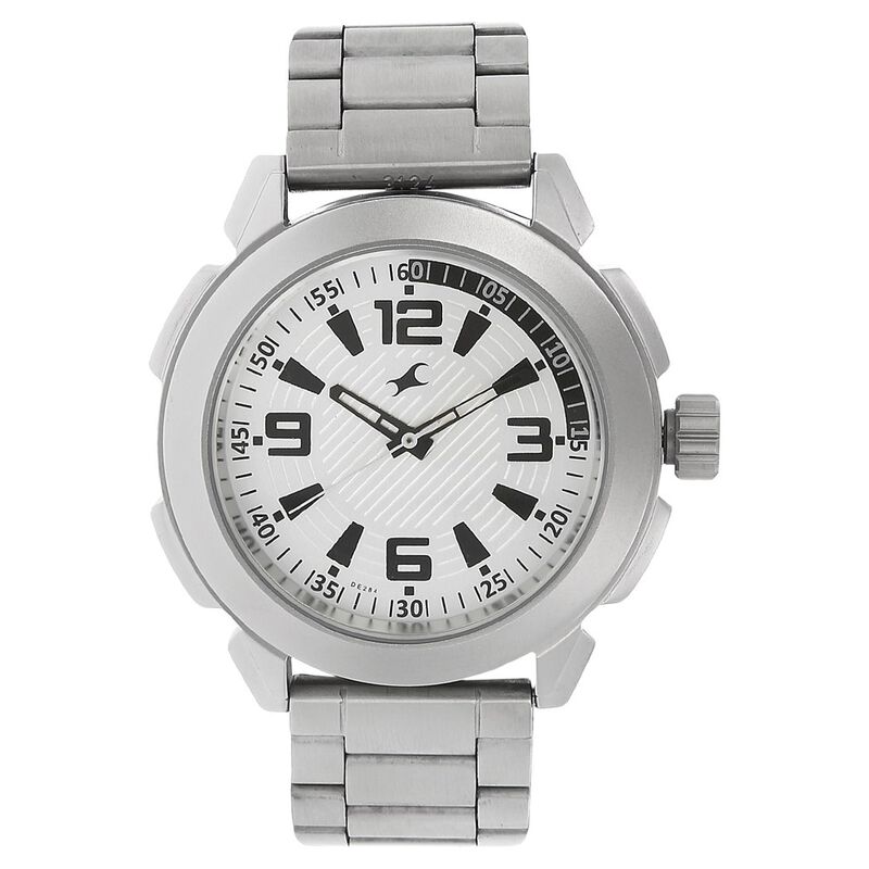 Buy Online Fastrack Quartz Analog Silver Dial Stainless Steel Strap ...