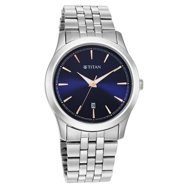 Buy Online Titan Trendsetters Blue Dial Analog Stainless Steel Strap ...