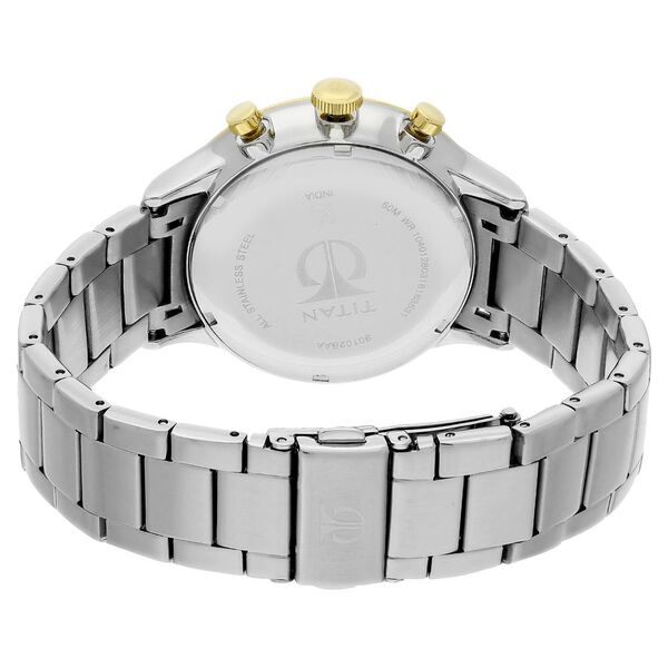 Buy Online Titan White Dial Quartz Multifunction Stainless Steel Strap ...