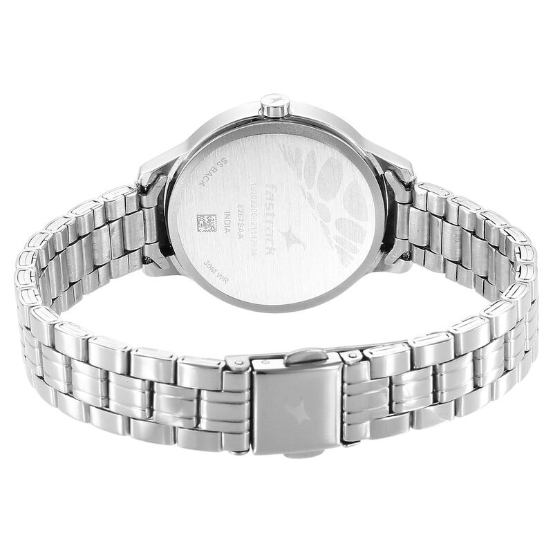 Buy Online Fastrack Stunners Quartz Analog Pink Dial Metal Strap Watch ...