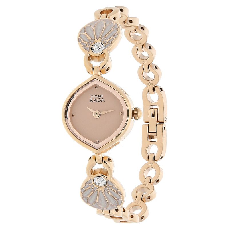 Buy Online Titan Raga Pink Dial Analog Metal Strap watch for Women ...
