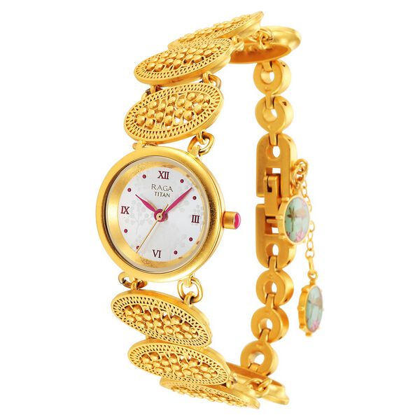 Buy Online Titan Raga X Masaba Silver Dial Analog Steel and Metal Strap ...