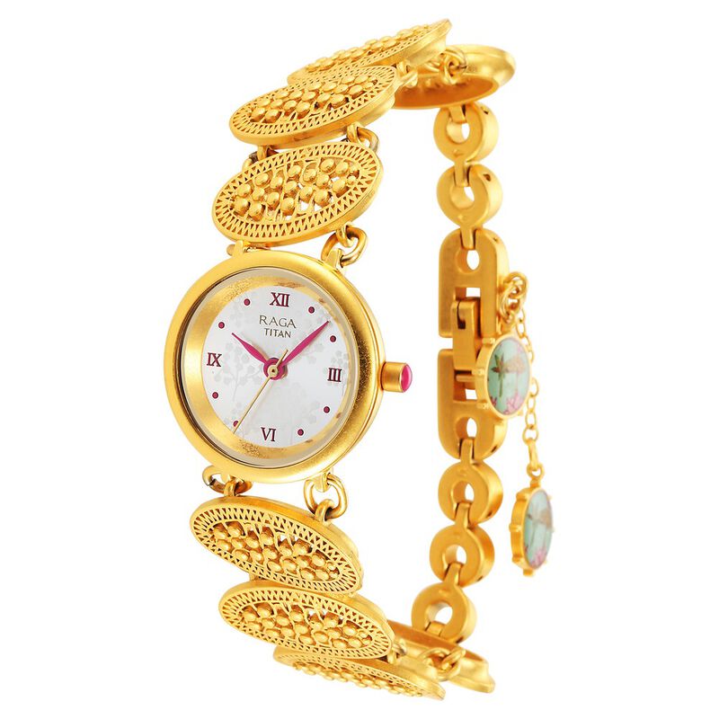 Buy Online Titan Raga X Masaba Silver Dial Analog Steel and Metal Strap ...