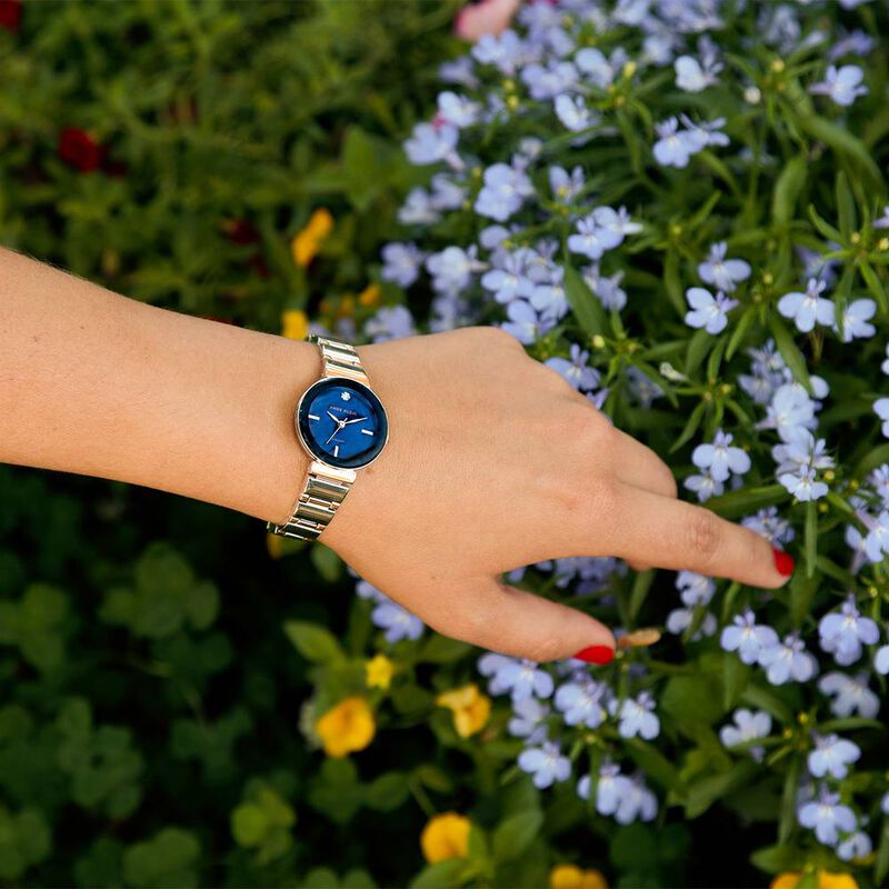 Buy Online Anne Klein Quartz Analog Blue Dial Metal Strap Watch for ...