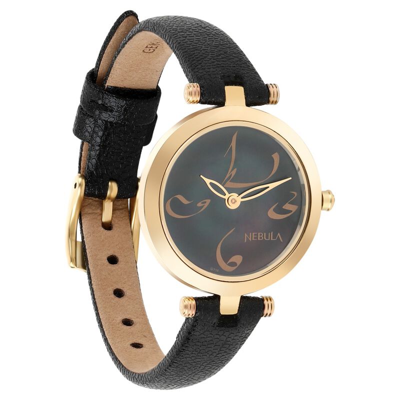 Buy Online Titan Nebula Calligraphy Quartz Analog 18 Karat Solid Gold ...