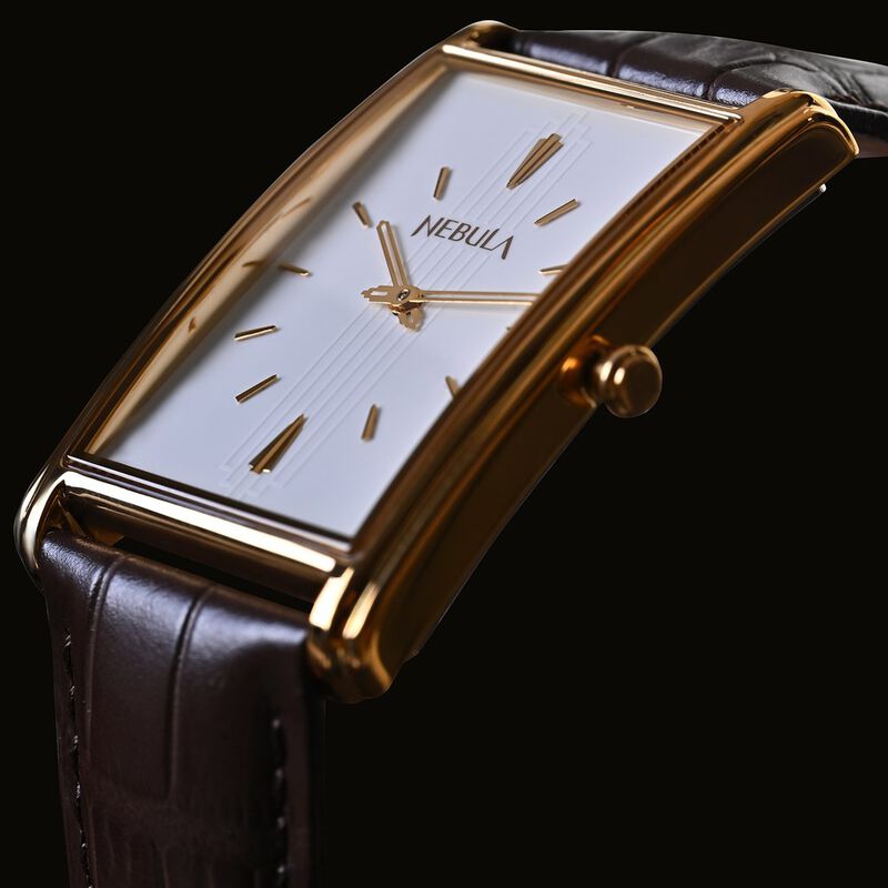Buy Online Nebula by Titan Quartz Analog White Dial Brown Leather Strap ...