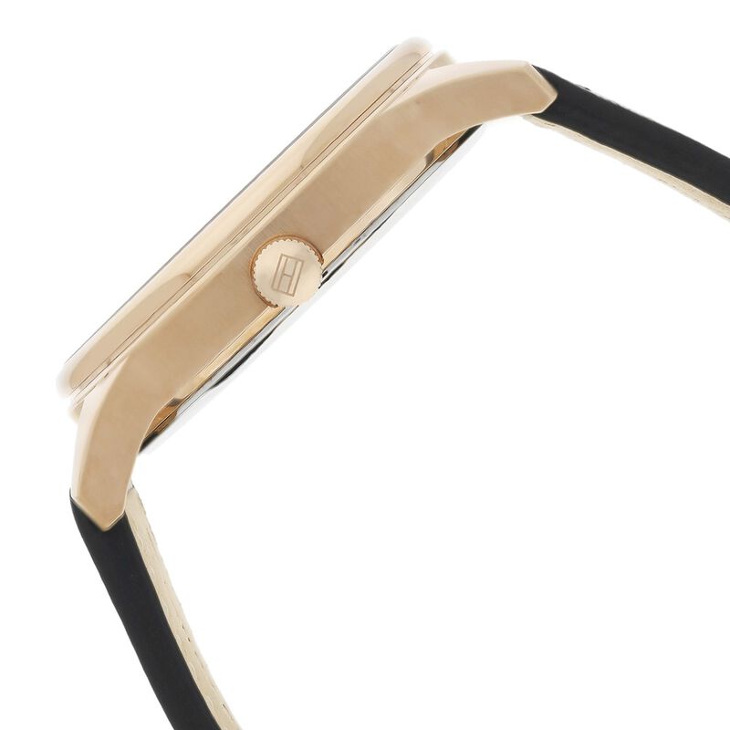 Buy Online Tommy Hilfiger Quartz Multifunction Black Dial Leather Strap ...