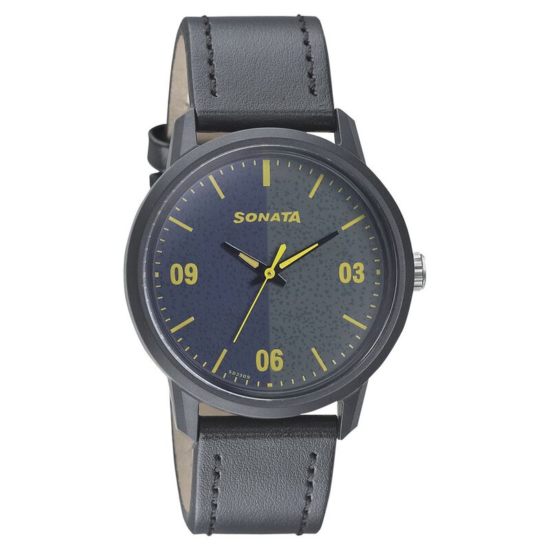 Buy Online Sonata Quartz Analog Bicolour Dial Leather Strap Watch for ...
