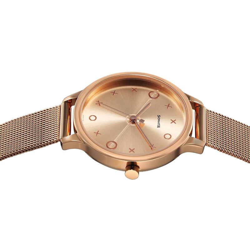 Buy Online Sonata Play Rose Gold Dial Watch for Women - ns87050wm01 | Titan