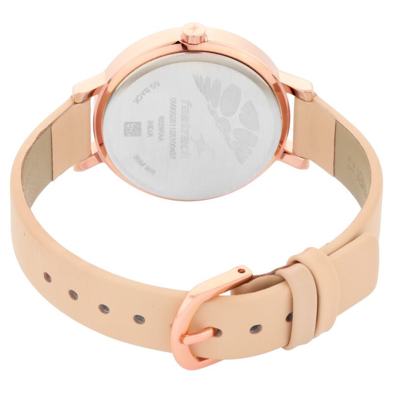 Buy Online Fastrack Paint Me Quartz Analog Pink Dial Leather Strap ...
