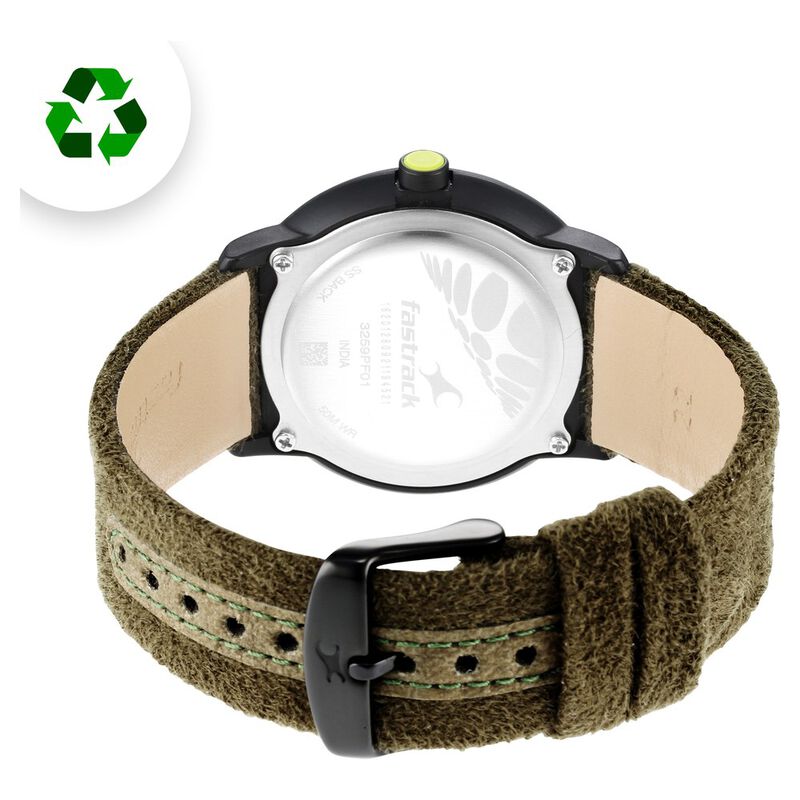 Buy Online Fastrack Revibe Quartz Analog Black Dial Fabric Strap Watch ...