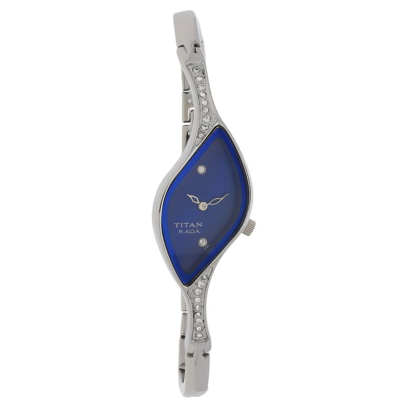 Buy Online Titan Raga Blue Dial Quartz Analog Metal Strap watch for ...