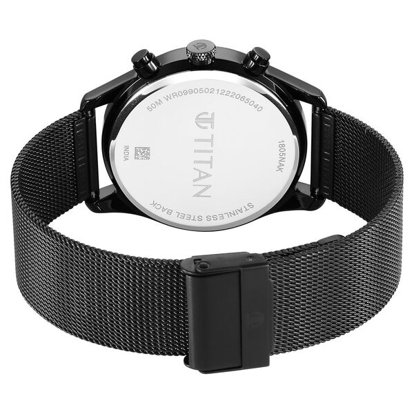 Buy Online Titan Neo Black & Gold Quartz Analog with Day and Date Black ...