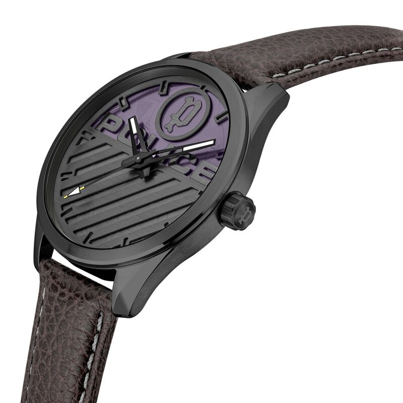 Buy Online Police Quartz Analog Red Dial Leather Strap Watch for Men ...