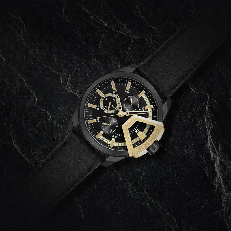 Buy Online Police Black Dial Quartz Multifunction Watch for Men ...