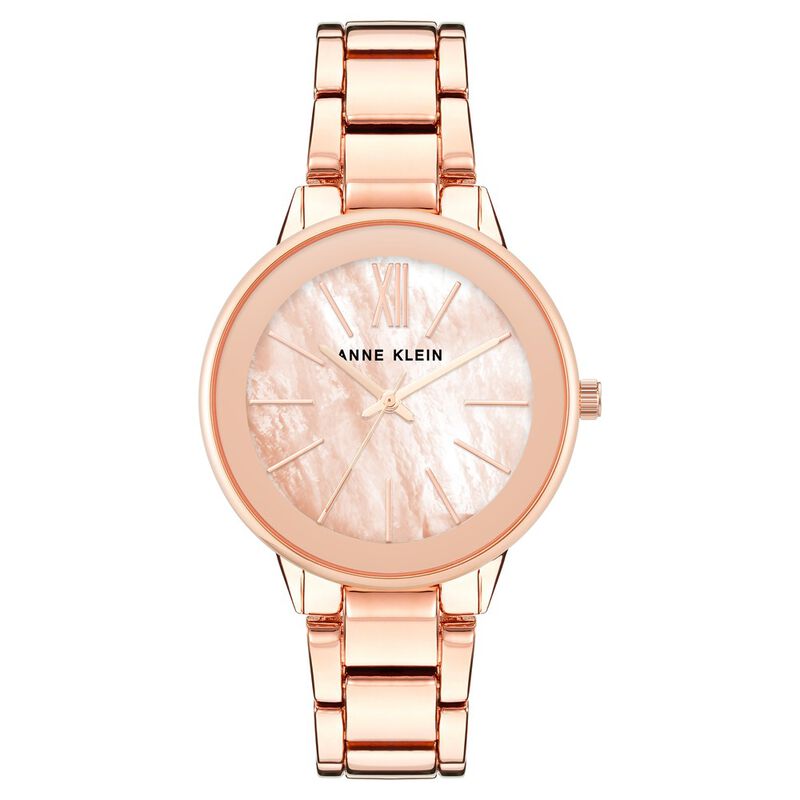 Buy Online Anne Klein Quartz Analog Pink Dial Metal Strap Watch for ...