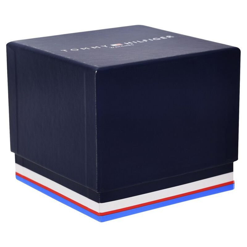 Buy Online Tommy Hilfiger Quartz Multifunction Blue Dial Leather Strap ...